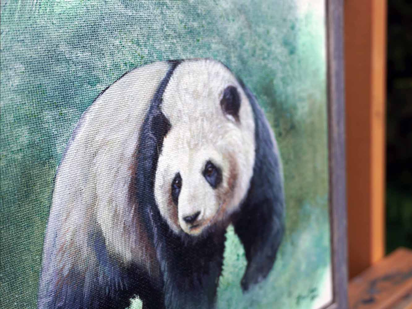 'Panda' Acrylic Painting - Studio Wildlife