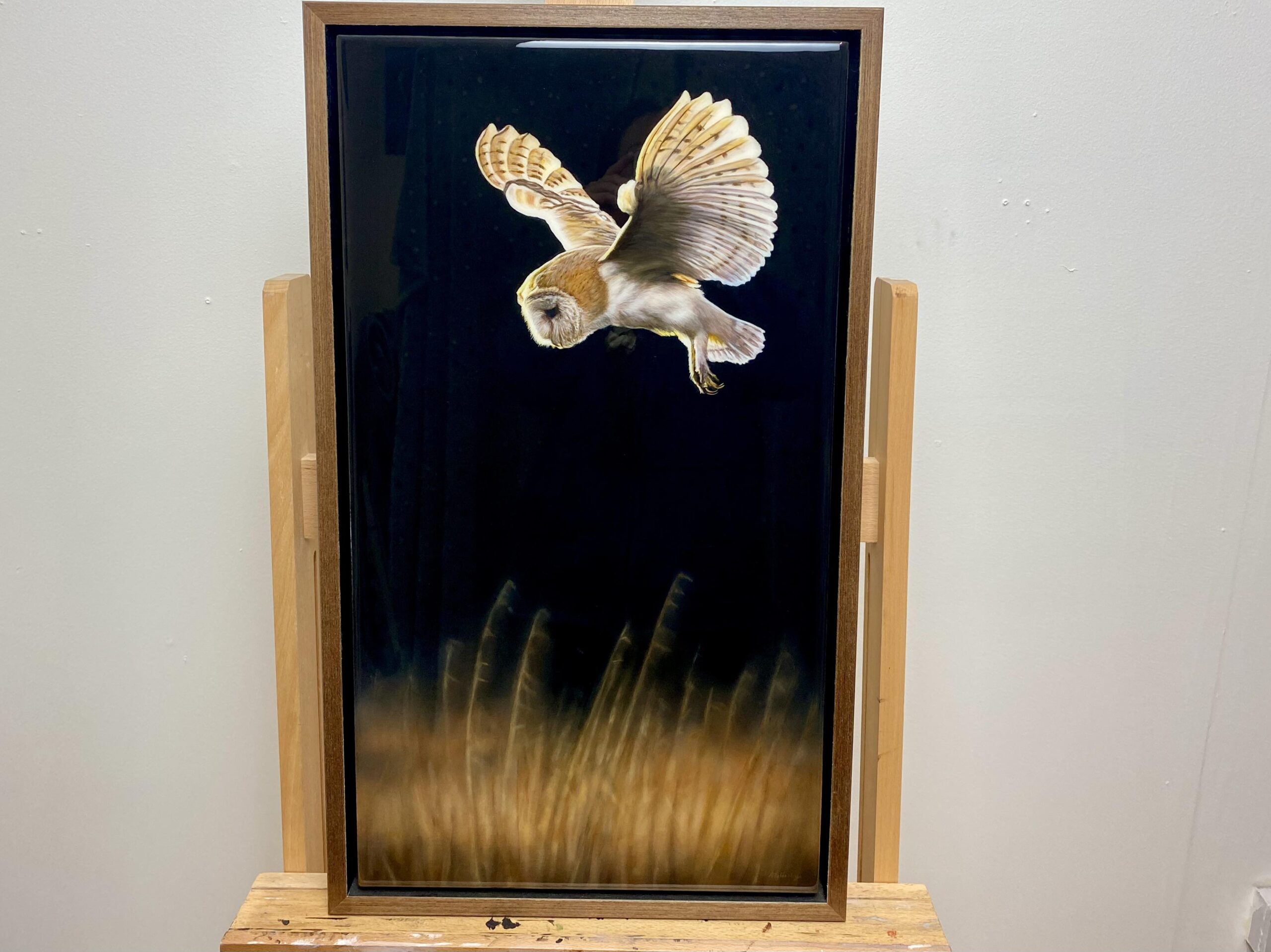'Silent Wings' Original Acrylic & Resin Painting - Studio Wildlife